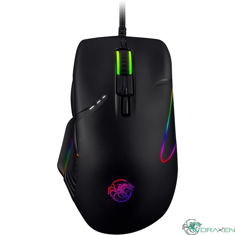 Mouse Gamer 9 botões 16000 DPI DN90 RGB Sensor PixArt 3389 | Shopee Brasil