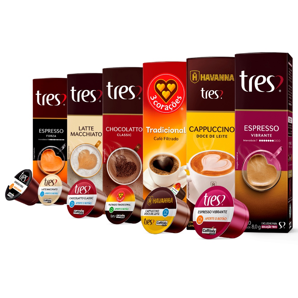 10 Capsulas Tres Coracoes Cafe e Bebida - Escolha Sabor Tres | Shopee ...