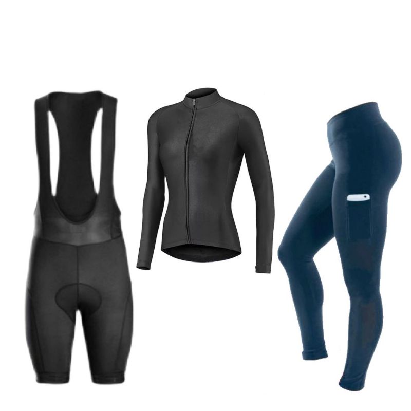 Kit Bretelle Camisa E Calça Ciclismo Bike Feminino Com Forro Densidade ...