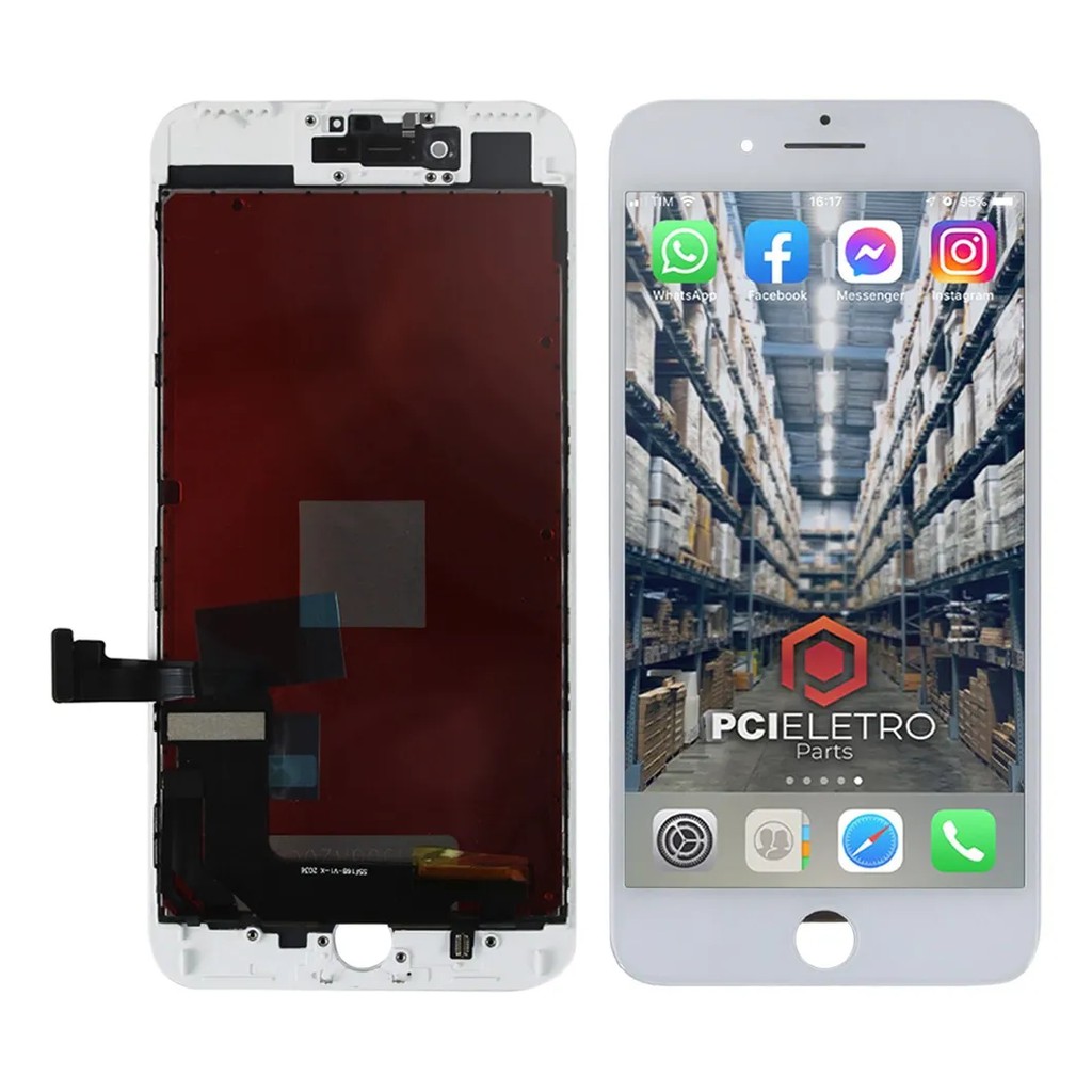 Frontal Tela Touch DIsplay Iphone 8 Plus - Branco | Shopee Brasil