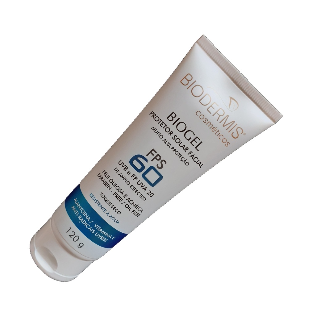 Biogel 60 120g Protetor Solar Facial Para Pele Oleosa Acneica Biodermis ...