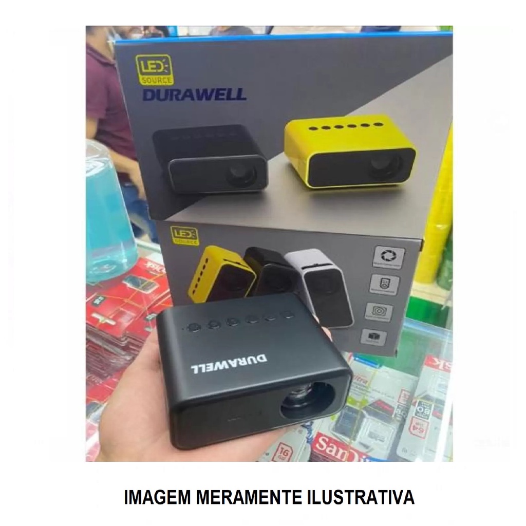 Mini Projetor Data Show 1080p RD814 80polegadas - USB / AV/ SD /HDMI ...