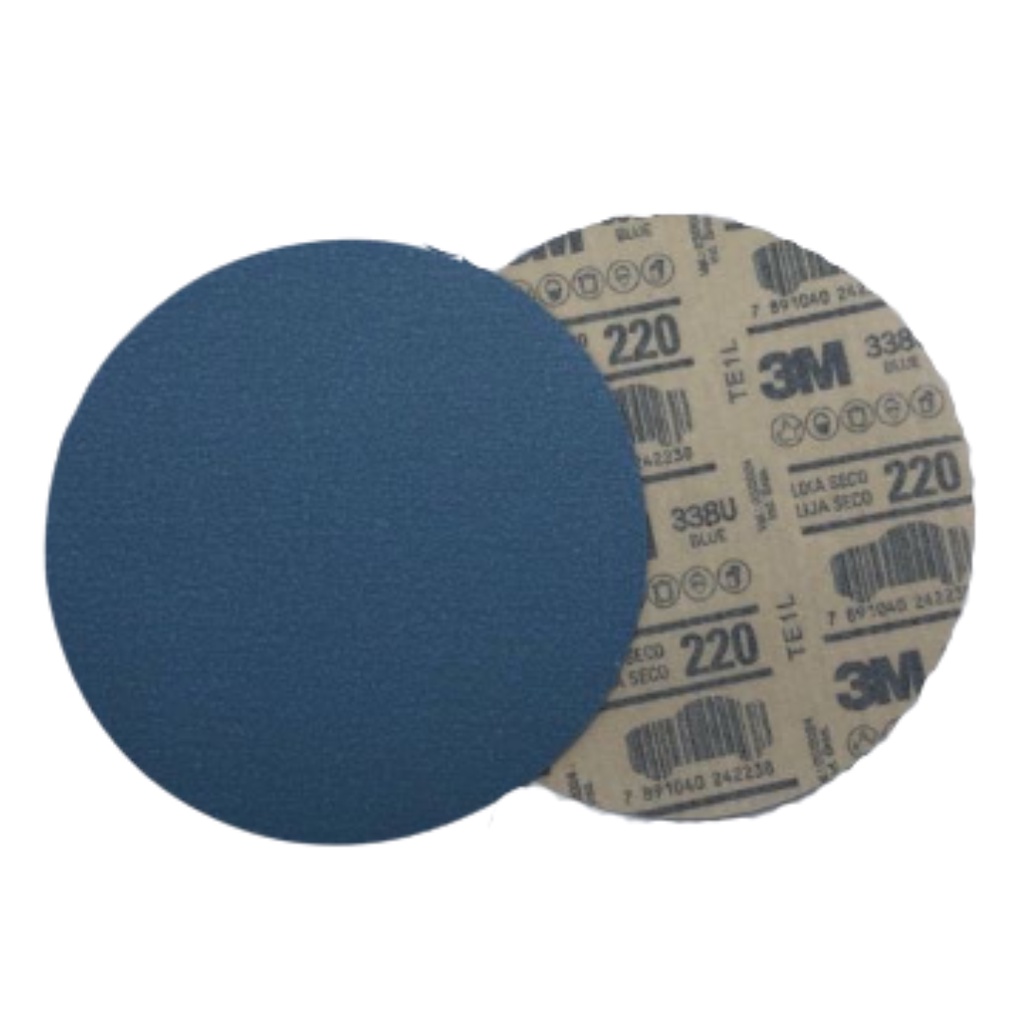 Disco De Lixa p/ lixadeira SEM Furo Hookit roquite pluma 3M 338u Blue ...