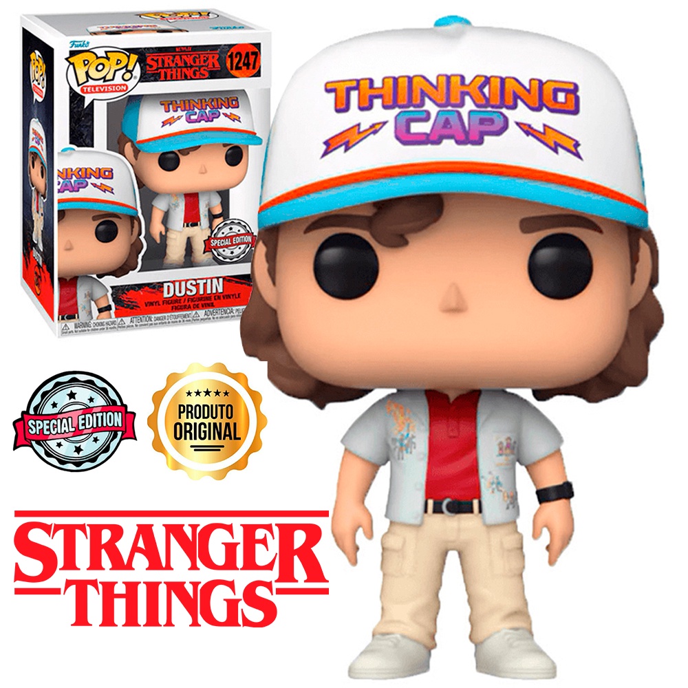 Funko Pop! Stranger Things - Dustin - Edição Especial 1247 | Shopee Brasil