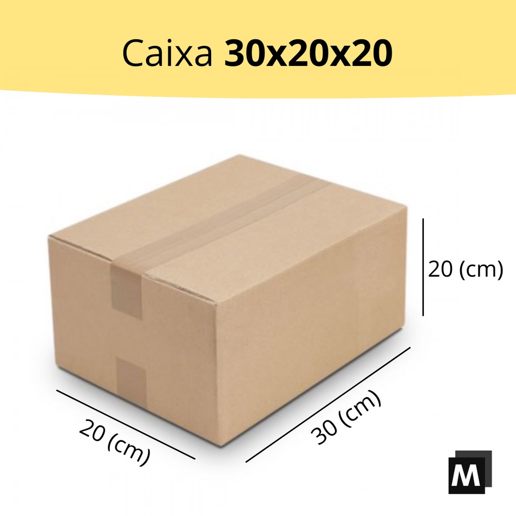 10 CAIXAS DE PAPELÃO 30x20x20 cm Para Correios | Shopee Brasil