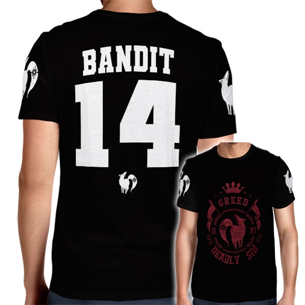 Camisa Full PRINT Greed - Ganância - Bandit Ban - Nanatsu No Taizai ...