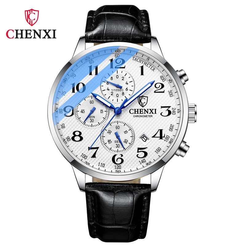 Nova CHENXI Relógio De Pulso Dos Homens Árabe Numeral Analógico Quartzo Para Sports Chronograph ...