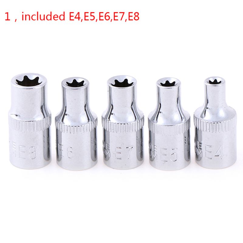Vivan E Torx Star Conjunto De Soquete Fêmea E4 E5 E6 E7 E8 1 4 Polegada Ferramenta De Reparo ...