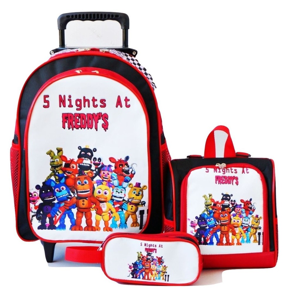 Mochila Animatronics Rodinhas Lancheira Estojo Kit Fnaf | Shopee Brasil