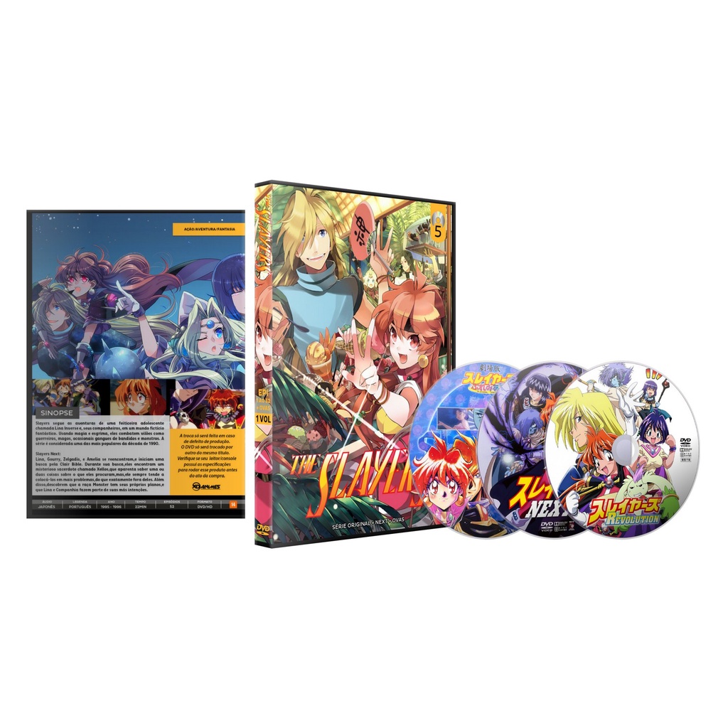 Dvd Anime Slayers Série Completa + Filmes + OVAS | Shopee Brasil
