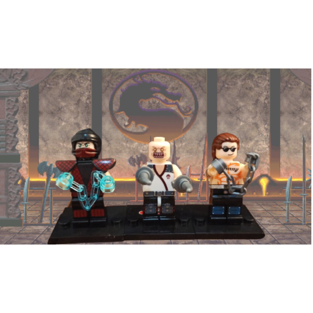 Minifiguras Bonecos Mortal Kombat Johnny Cage Goro Reptile Shao Khan ...