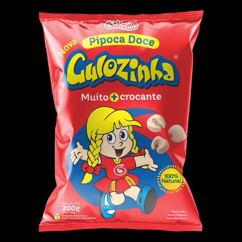 Pipoca doce Gulozinha Muito Crocante 200 Gramas | Shopee Brasil