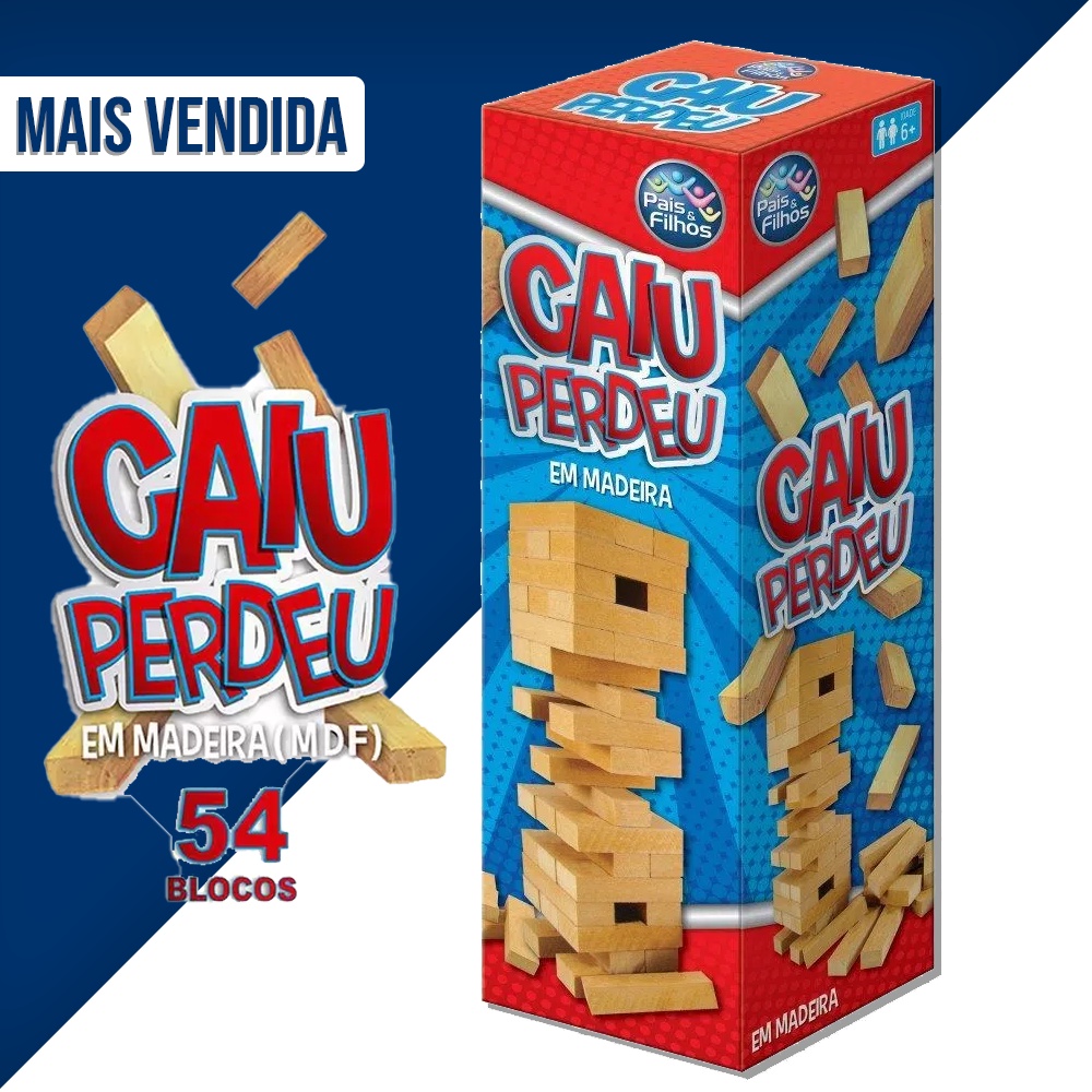 Jogo Caiu Perdeu Pais & Filhos Jenga de Madeira Jogo da Torre de ... Jogo Caiu Perdeu Pais & Filhos Jenga de Madeira Jogo da Torre de ...
