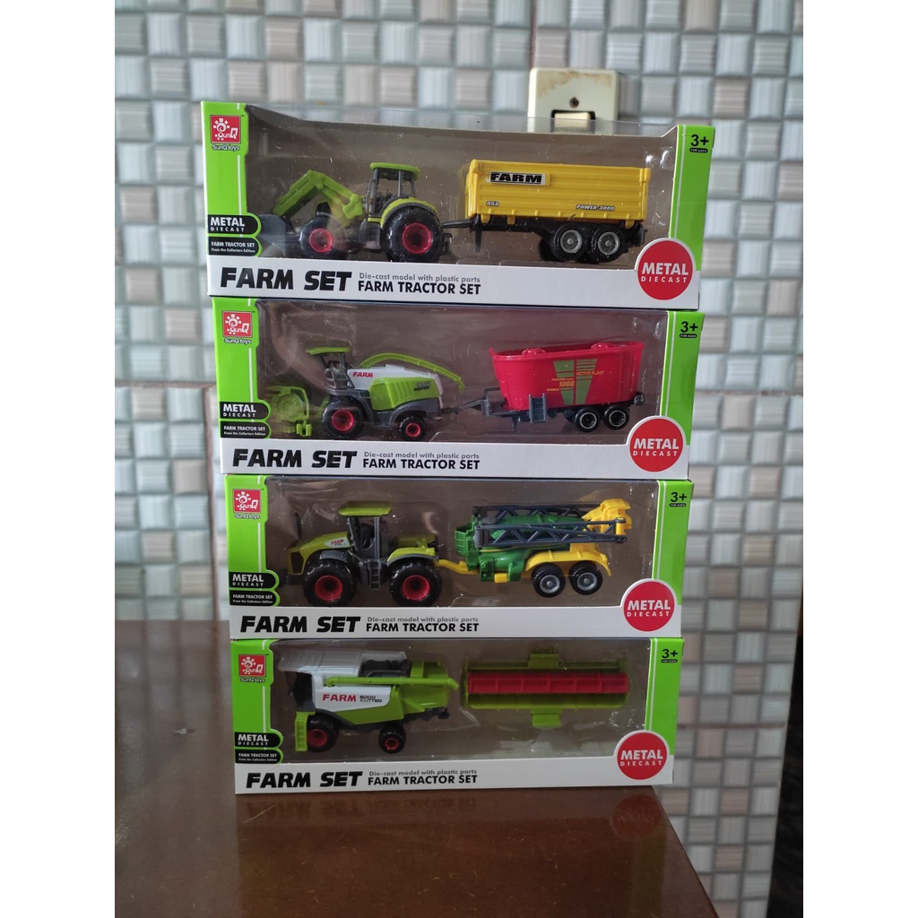 Caixa com 2 Peças Farm Set Tractor - Coleção - 7cm | Shopee Brasil