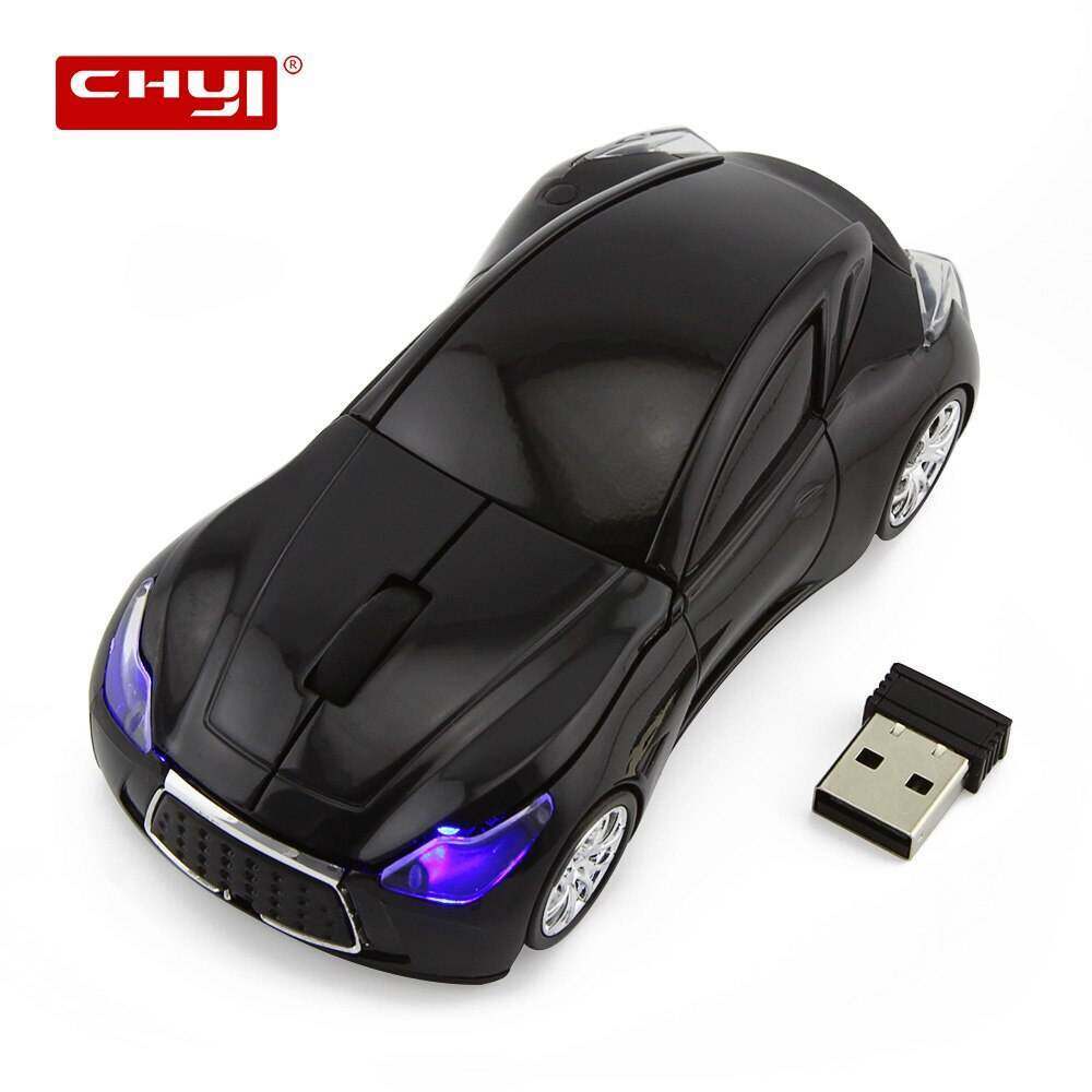 CHYI Mouse Sem Fio 3D Mini Formato De Carro Esportivo USB Óptico Mause ...