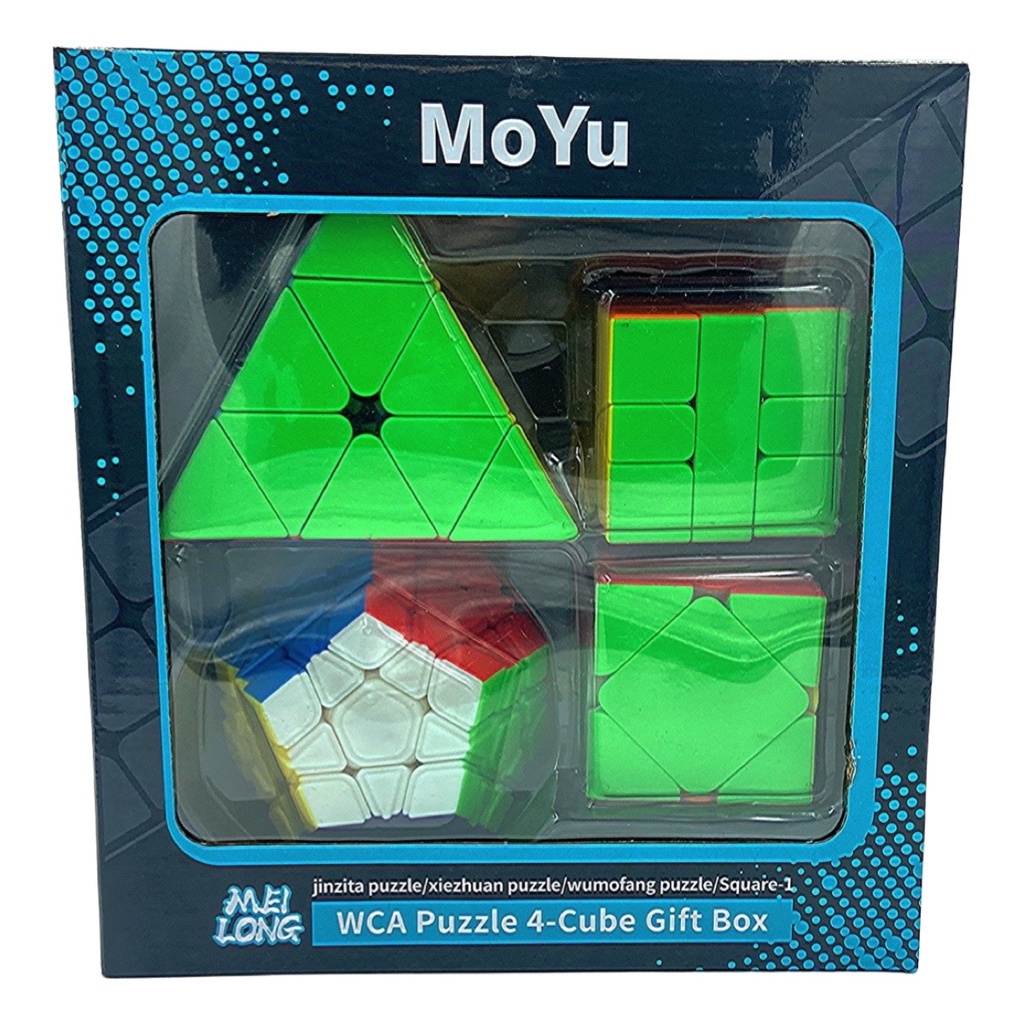 Kit Cubo mágico Moyu Pyraminx + Megaminx + Skewb + Square-1 | Shopee Brasil