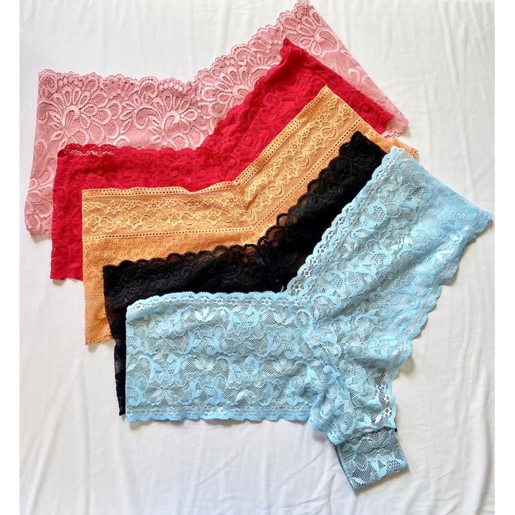 Kit c/ 10 Calcinhas Caleçon Renda Luxo | Shopee Brasil