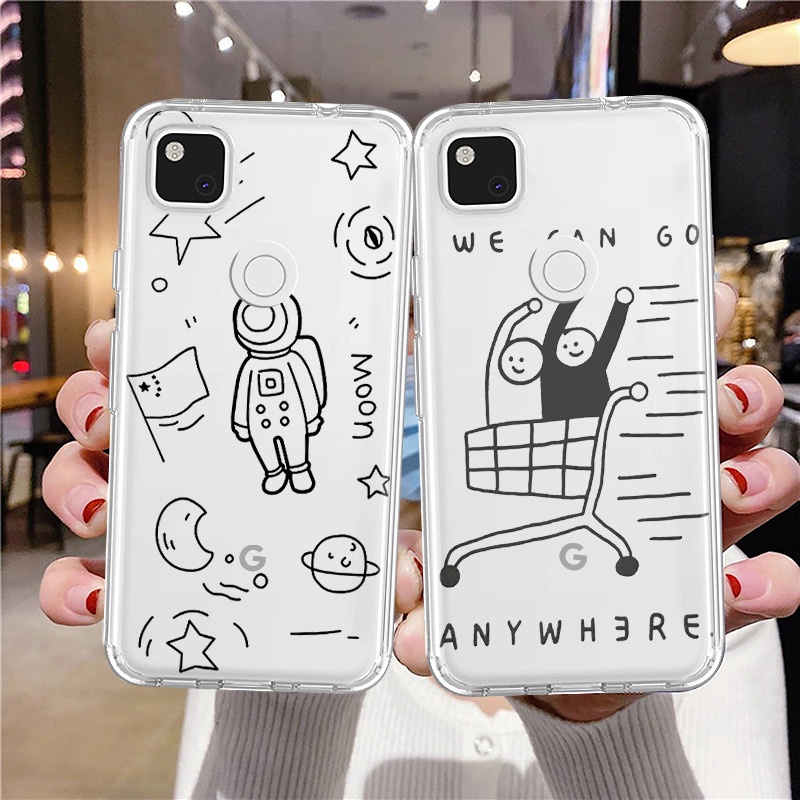 Caixa De Telefone Transparente Para Google Pixel 7 Pro 7A 6a 4a 5G Cartoon De Luxo Impressão ...