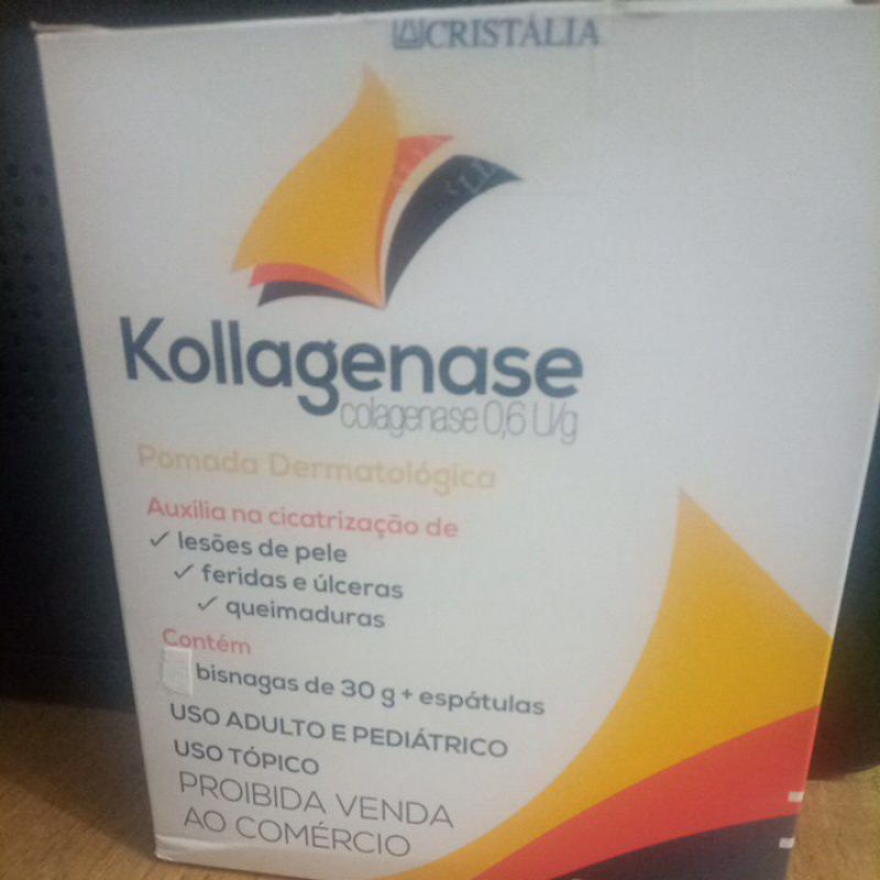 kollagenase Pomada 5 bisnagas 30g com cloranfenicol | Shopee Brasil
