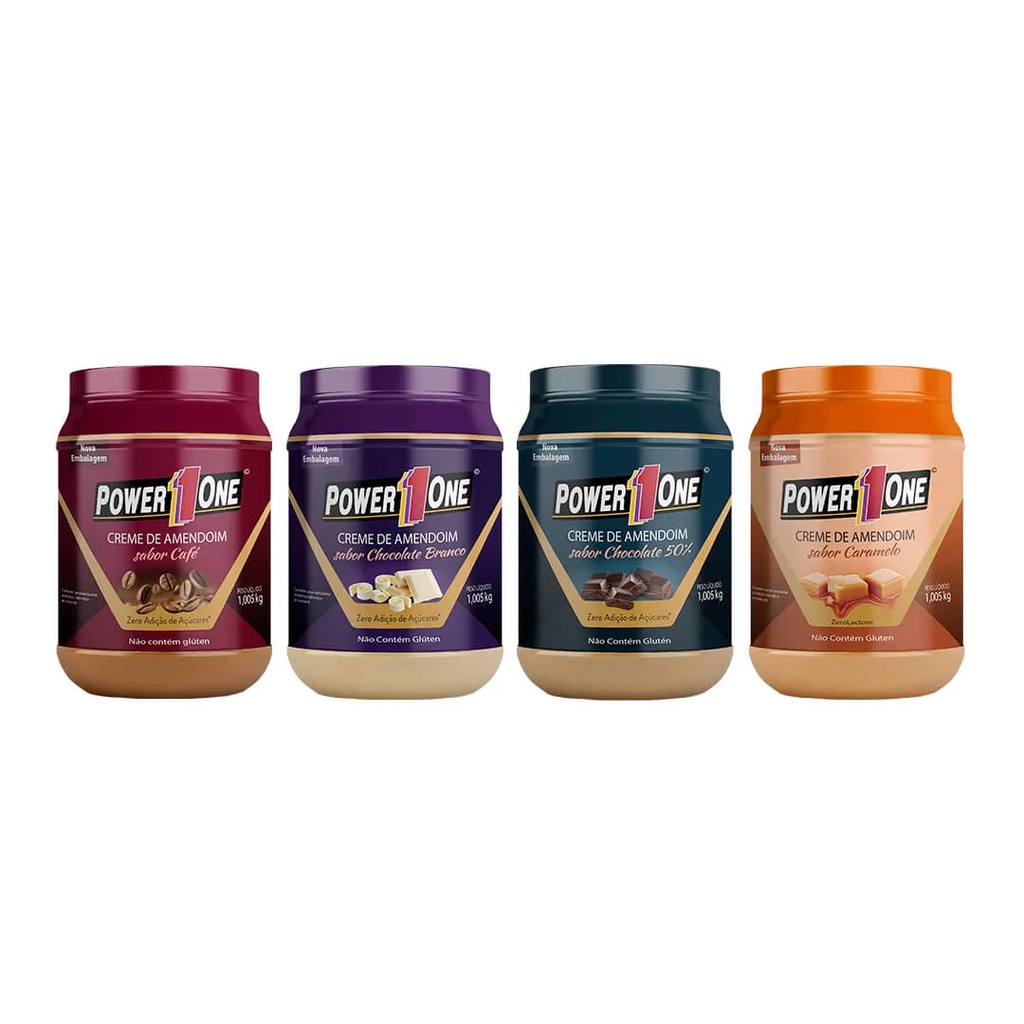 Creme de Amendoim Power One Sabores 1kg | Shopee Brasil