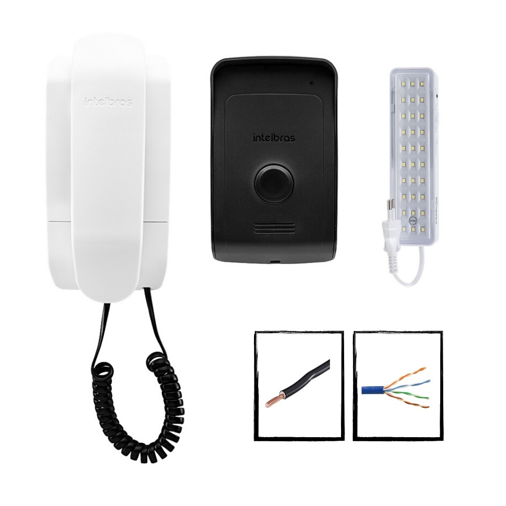 Kit Interfone Residencial IPR 1010 Intelbras com cabo 25 MTS | Shopee ...