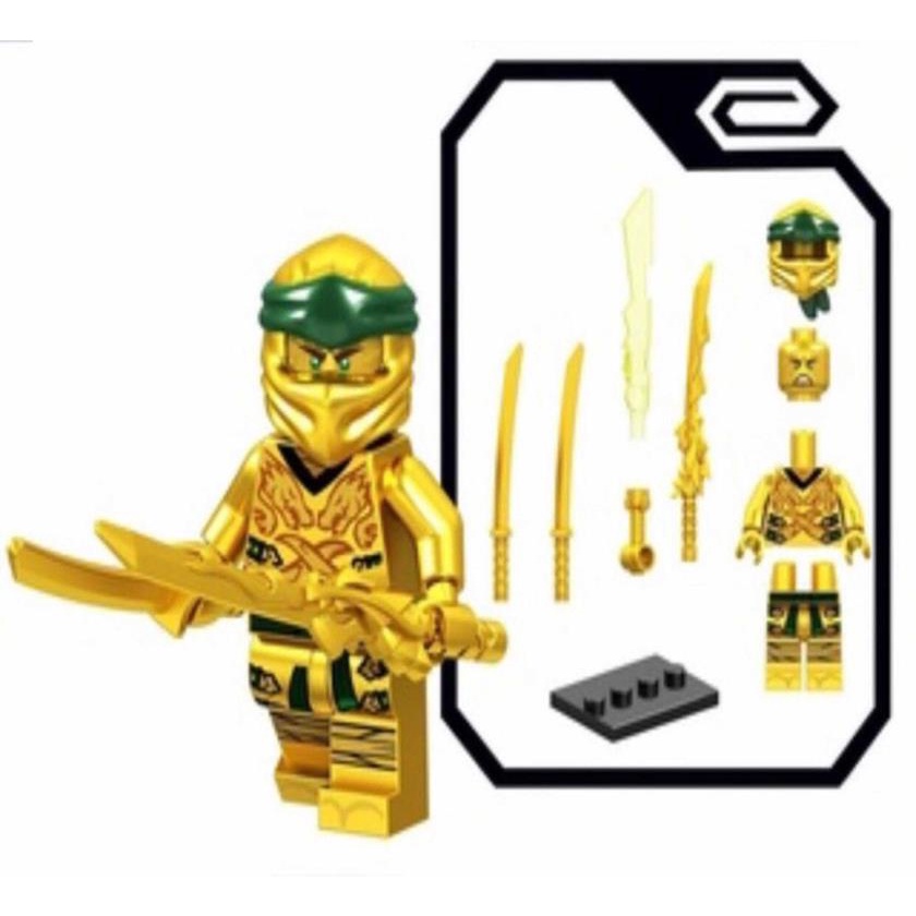Boneco Blocos De Montar Lloyd Dourado Exclusivo Ninjago | Shopee Brasil