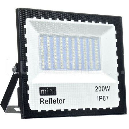 Mini Refletor 200w Holofote Led Smd Ip67 Bivolt Branco Frio. | Shopee Brasil