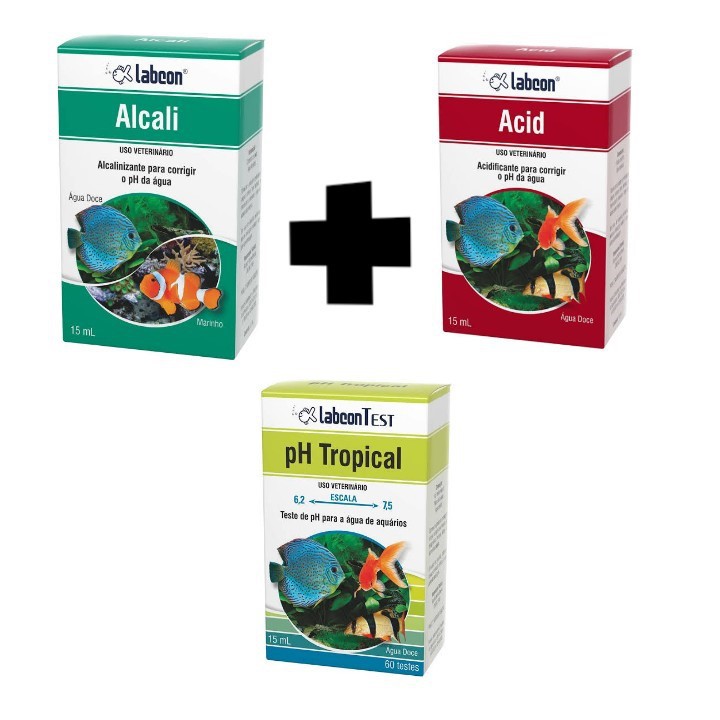 Kit Labcon Alcali 15ml + Acid 15ml + Teste Ph Tropical 15ml | Shopee Brasil