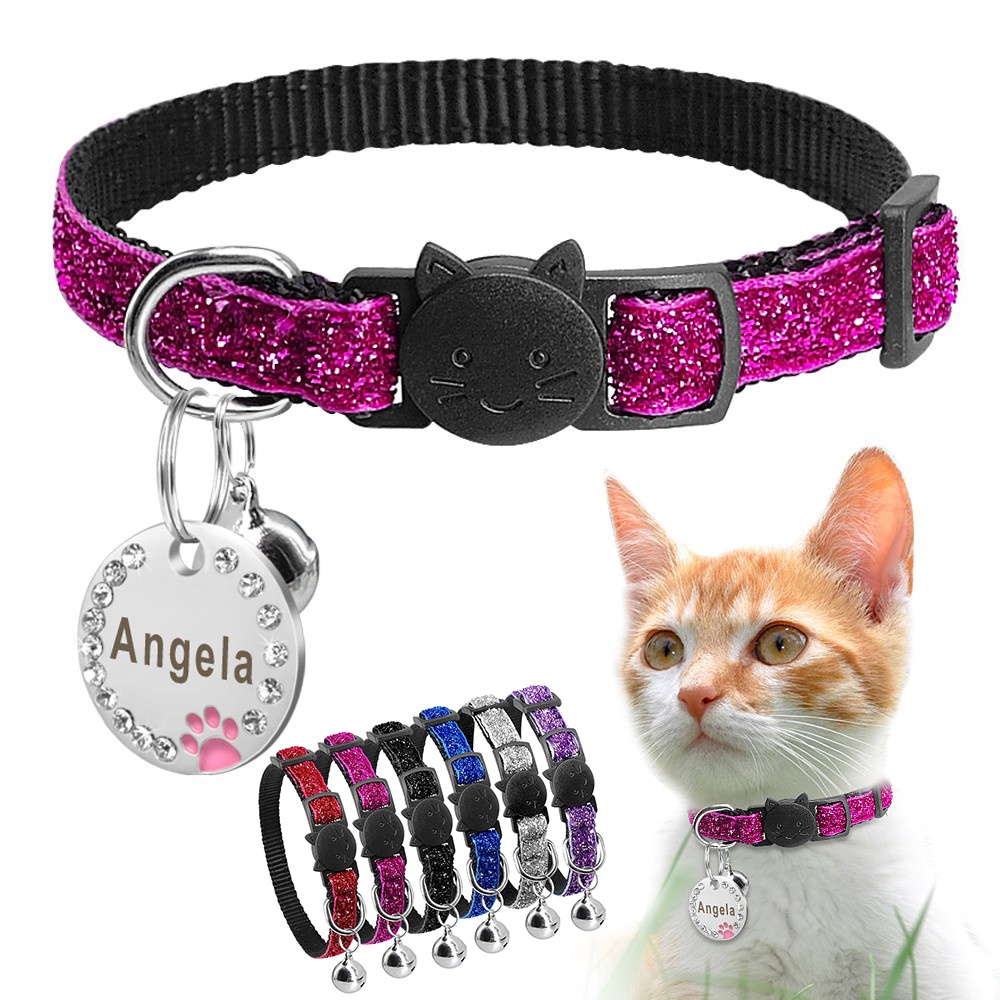 (Normma) Colar Com Lantejoulas Personalizados Para Cães/Gatos/Artigos ...