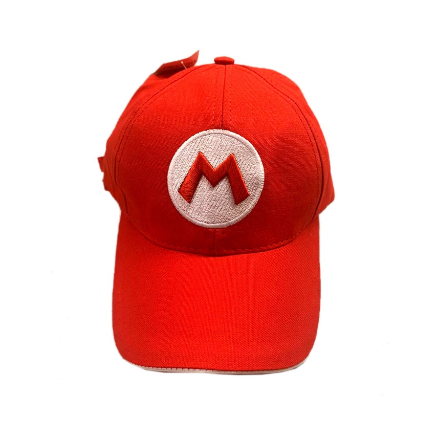 Boné Mario Jogo Super Mario Bross Tecido Bordado | Shopee Brasil
