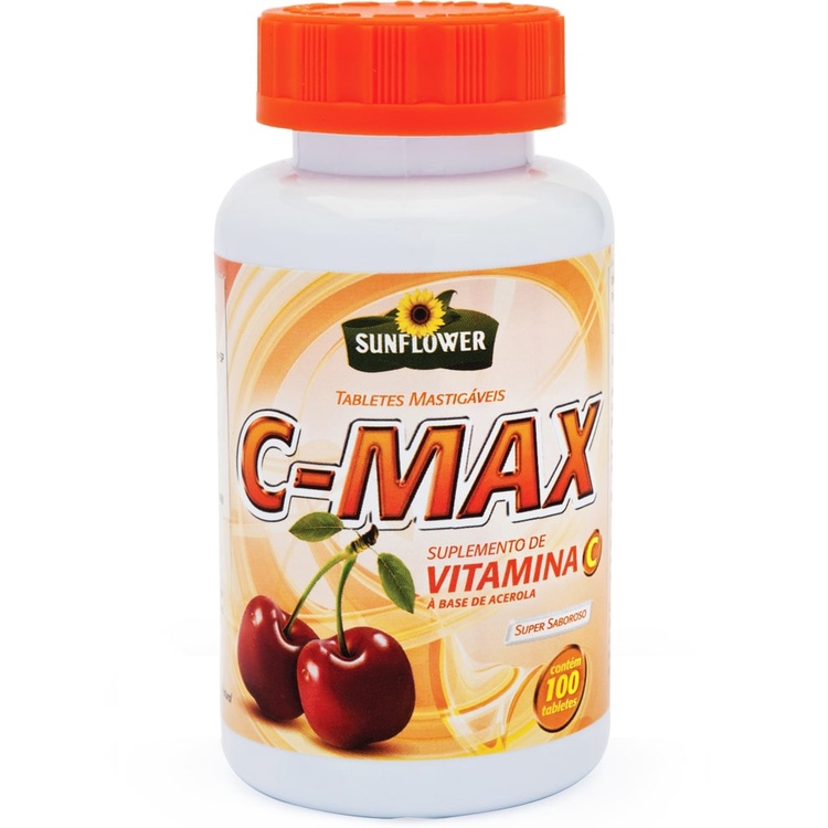 C-MAX - Suplemento de Vitamina C 100 tabletes mastigaveis | Shopee Brasil