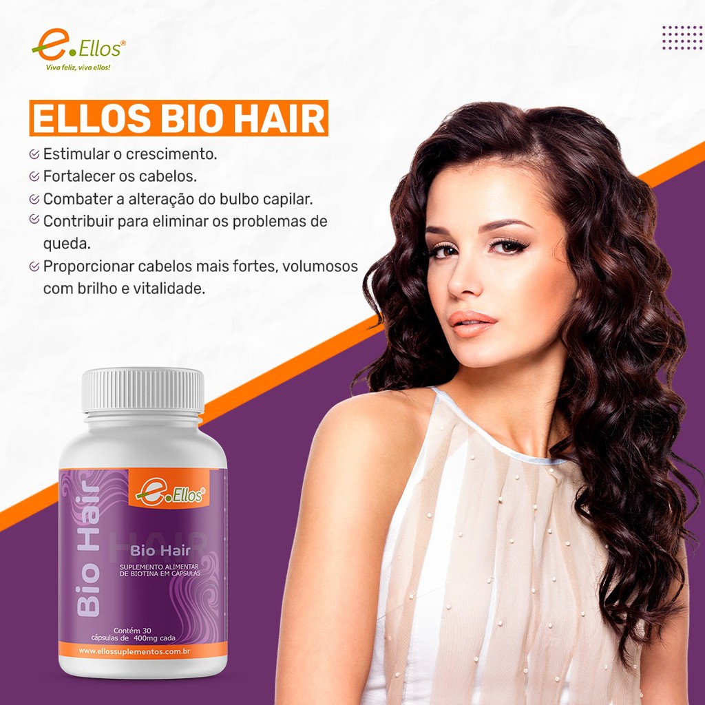 BIO HAIR - VITAMINA PARA OS CABELOS | Shopee Brasil