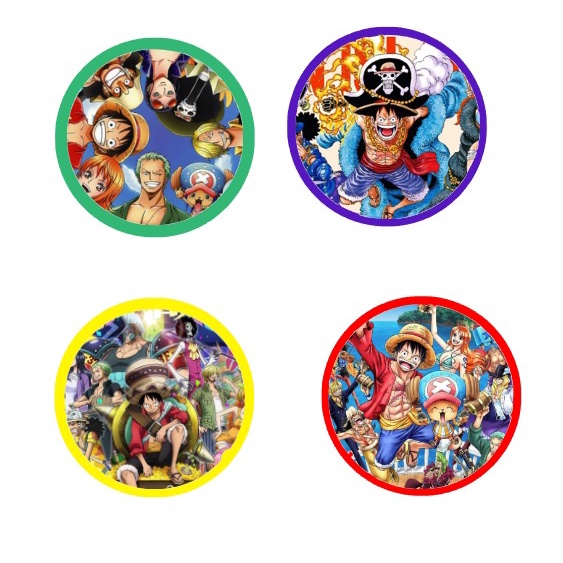 30 Tags Adesivo para Latinha 5cm - One Piece | Shopee Brasil