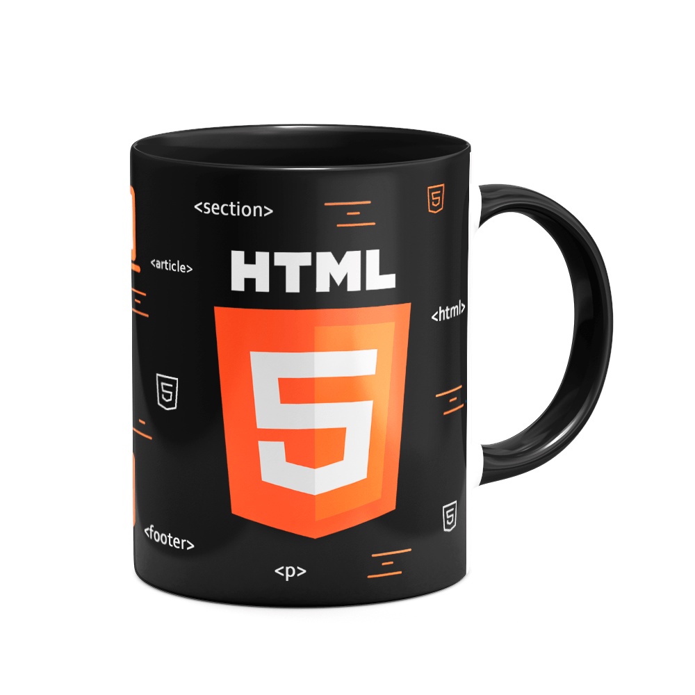 Caneca Dev HTML 5 - Dark B-black | Shopee Brasil