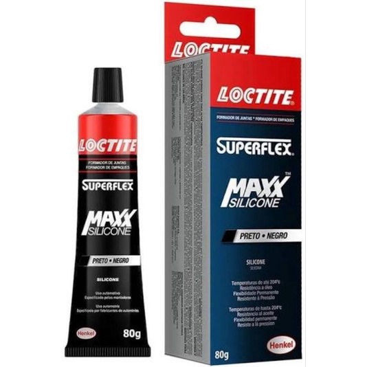 Cola Junta Maxx Silicone Preta Alta Temperatura Loctite 80G | Shopee Brasil