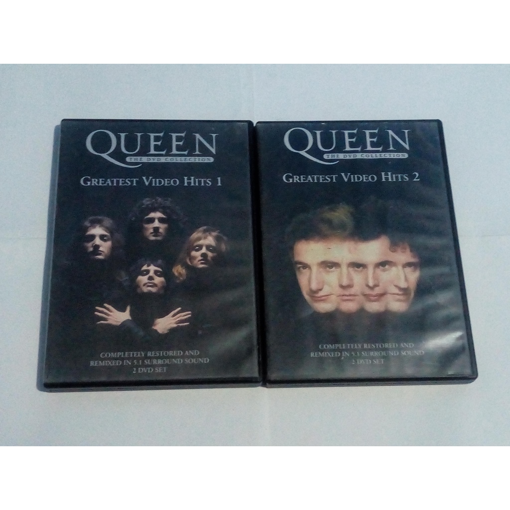 2 dvds- duplos -originais -queen greatest video hits 1 e 2 / 55 reais ...
