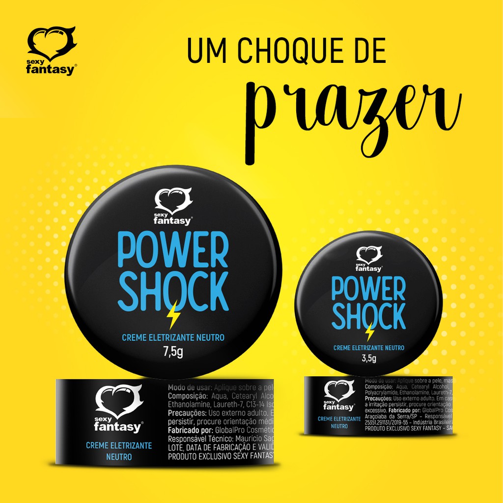 POMADA POWER SHOCK 7,5G - Excitante Eletrizante | Shopee Brasil