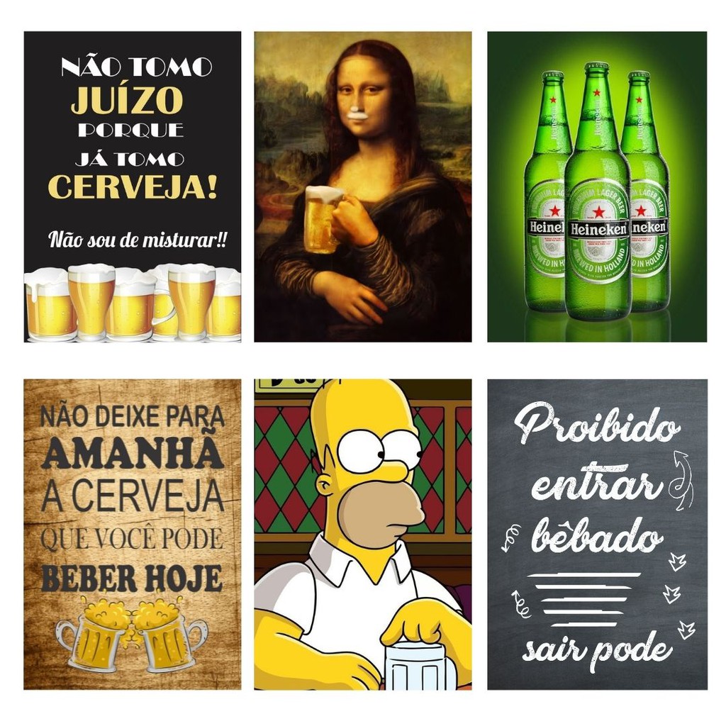 placa decorativa bar,cerveja/beer 20x30cm quadro de p | Shopee Brasil