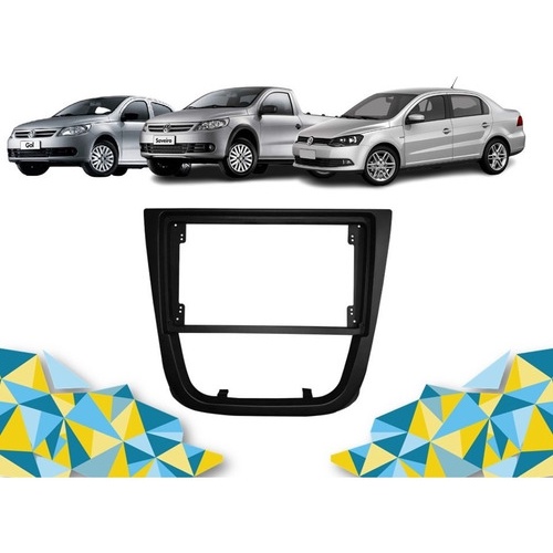 Moldura Painel 9 Polegadas Vw Gol G5 Saveiro Voyage Preto | Shopee Brasil