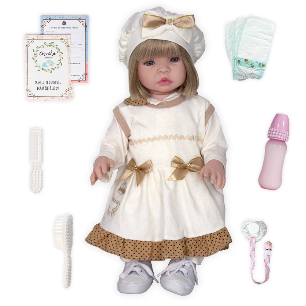 Boneca Bebe 100% Silicone Baby Alive Reborn Realista Grande | Shopee Brasil
