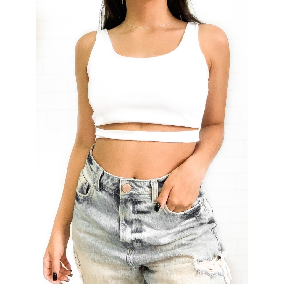 TOP FEMININO BRANCO | Shopee Brasil
