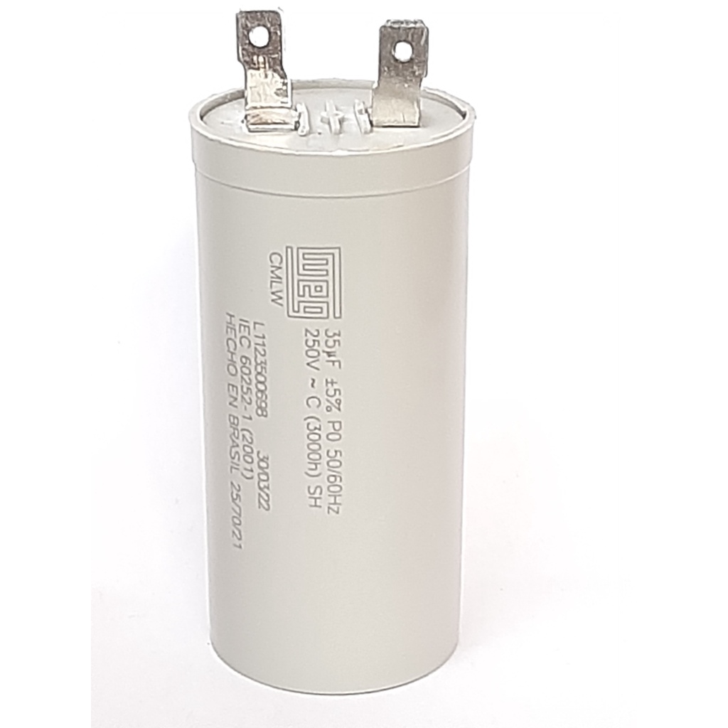 Capacitor Permanente Weg - 35uf - 250v - Terminal 2 Pinos | Shopee Brasil