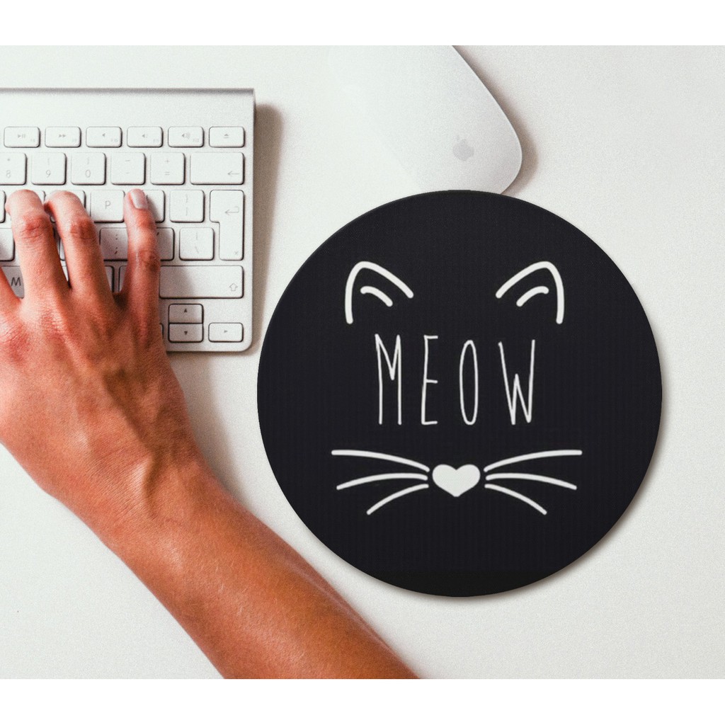 Mouse Pad Redondo Meow | Shopee Brasil