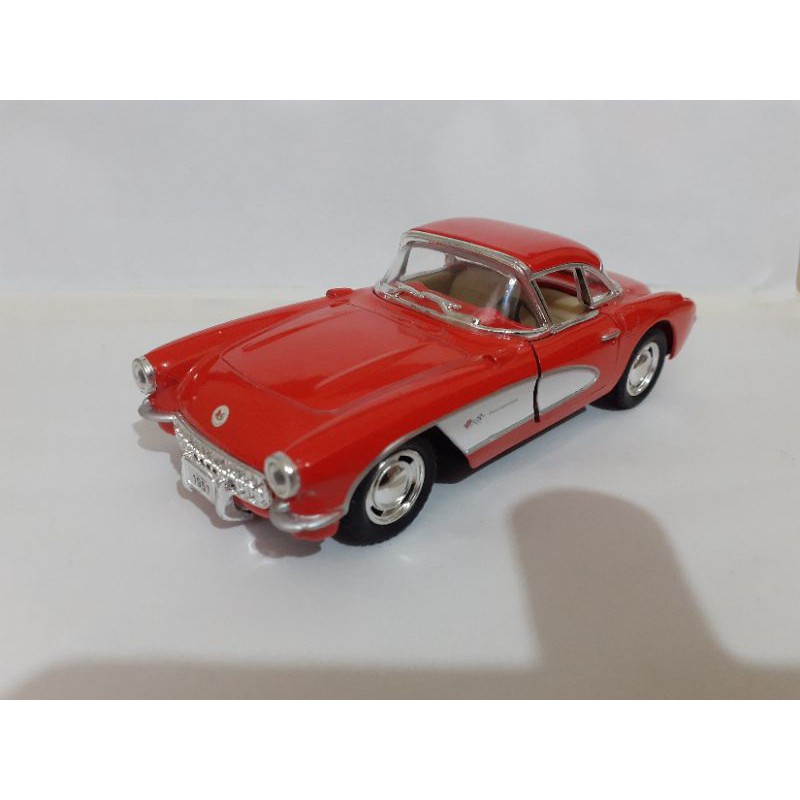 Carrinho De Ferro Miniatura Chevrolet Corvette 1957 Escala 1:43 ...