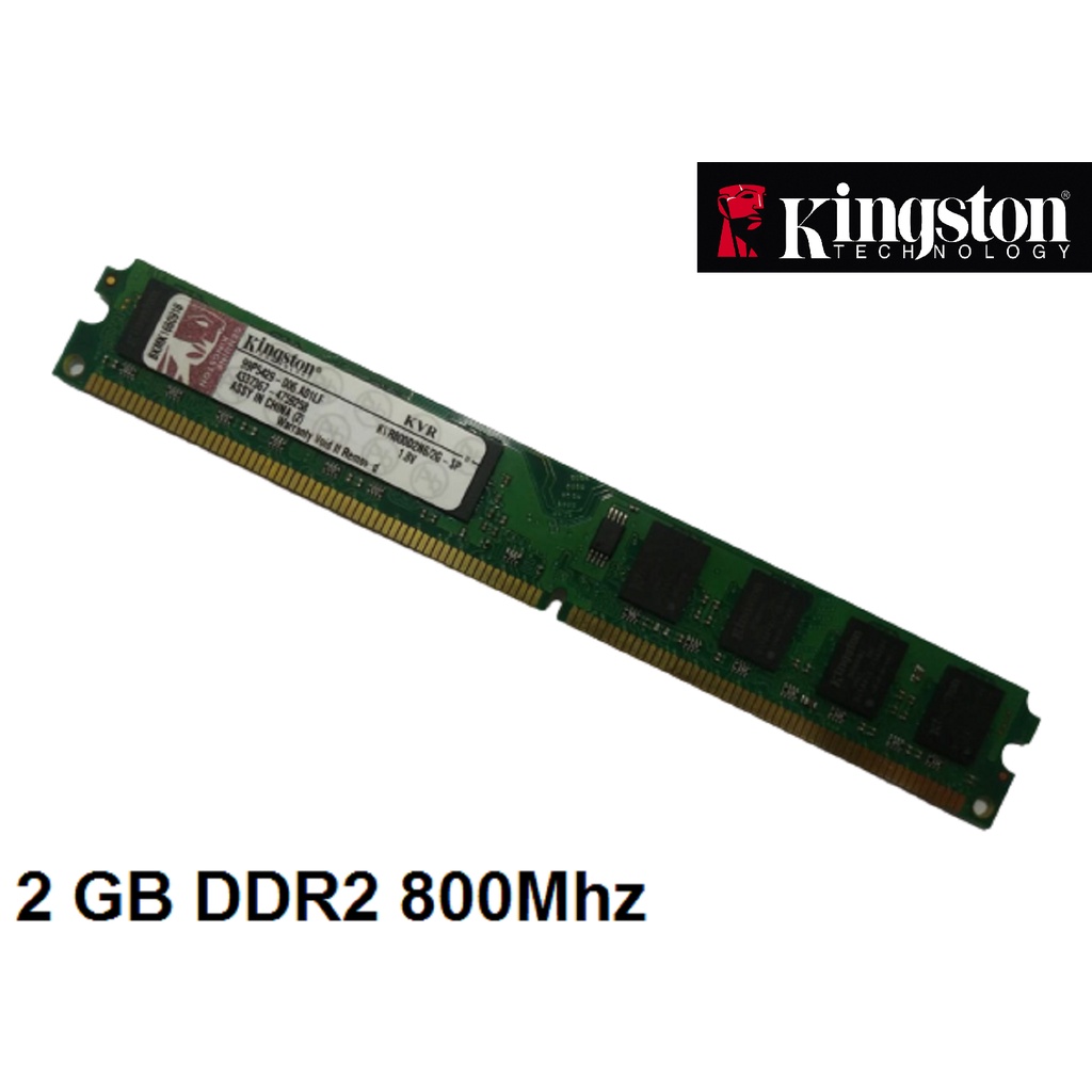 Memória Kingston 2 Gigas DDR2 800 mhz para PCs e Desktops - Escorrega o ...