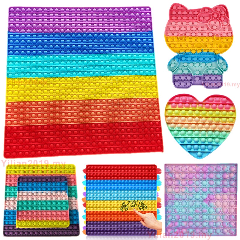 Pop-It Super Tamanho Grande Fidget Brinquedo Gigante Rainbow Silicone ...