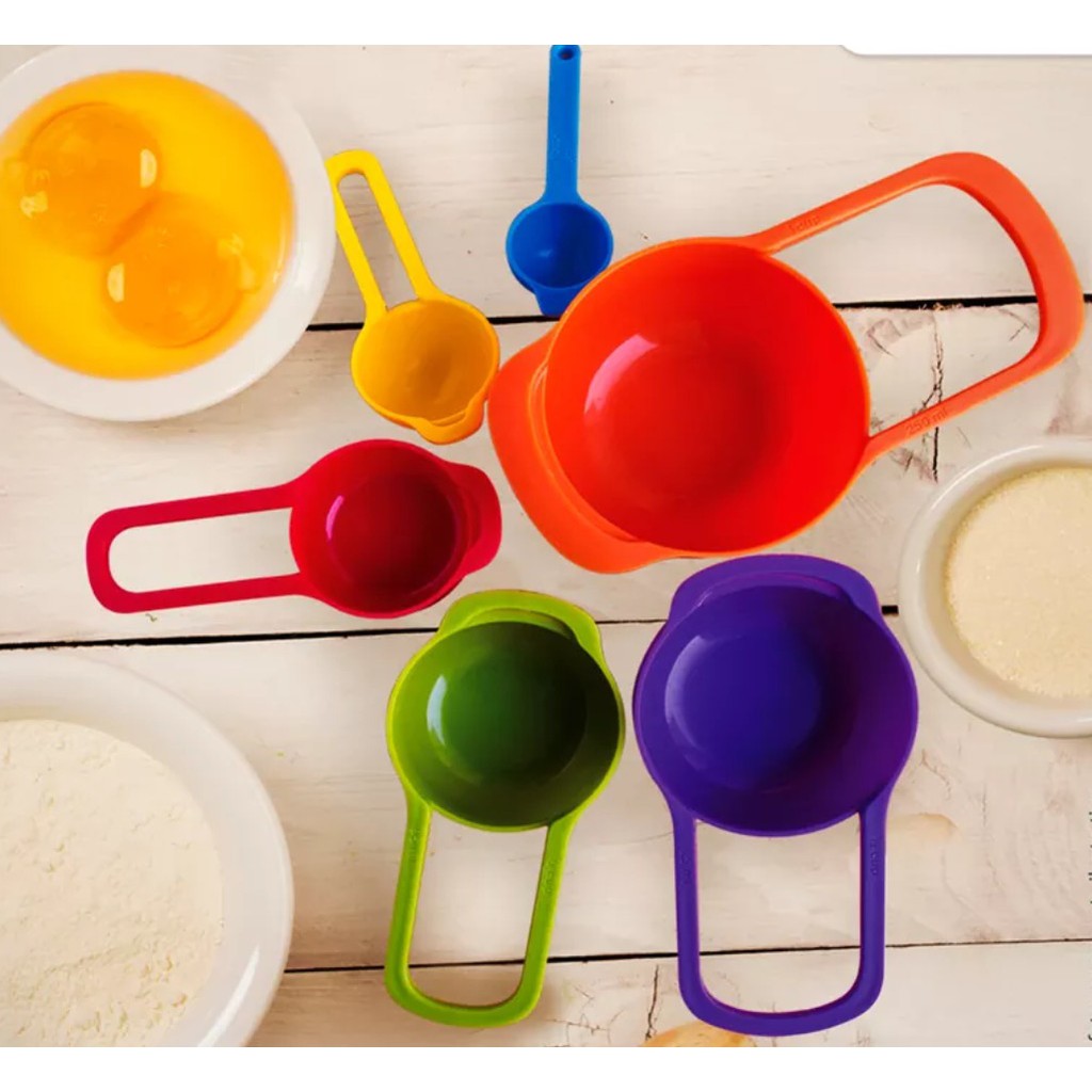 Conjunto Medidor Colher Xícaras De Medidas Kit Com 6 Receita | Shopee ...