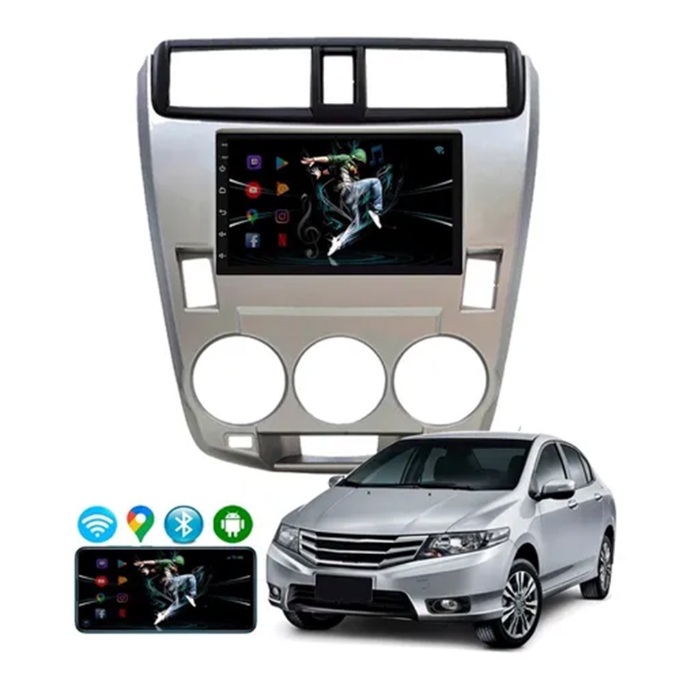 Central Multimídia Android Honda City 2010 2011 2012 2013 2014 ...