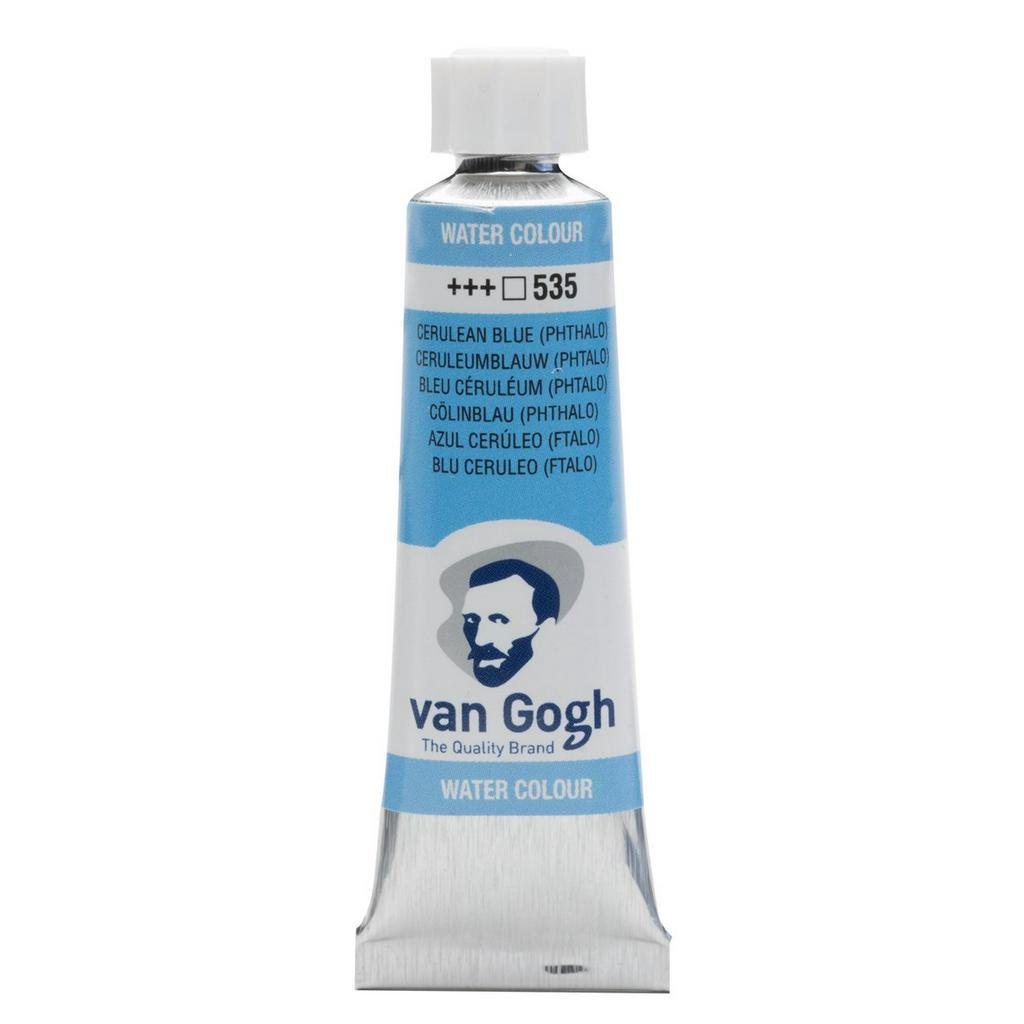 Aquarela Van Gogh Talens 10ml Cerulean Blue (Phthalo) 535 | Shopee Brasil