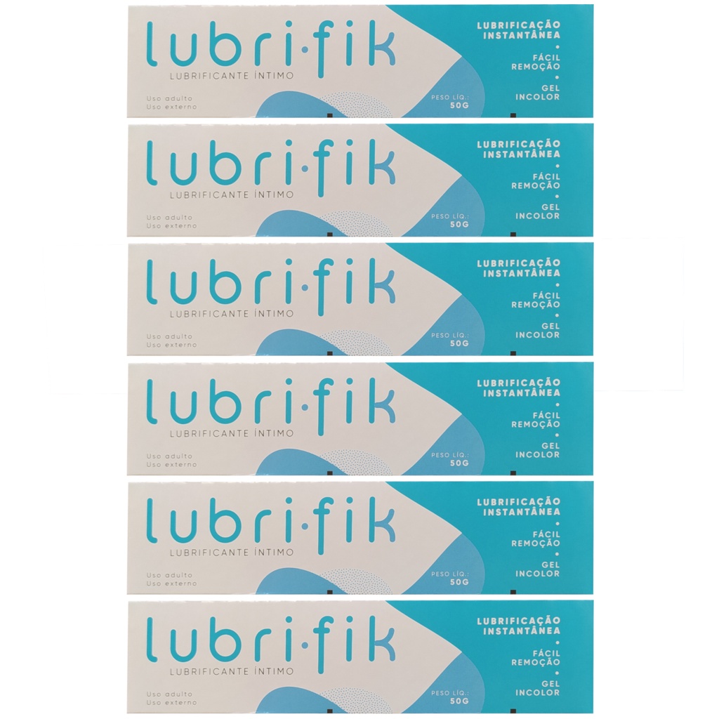 Kit 6x Lubri-fik 50g Lubrificante Intimo Gel Envio Discreto | Shopee Brasil